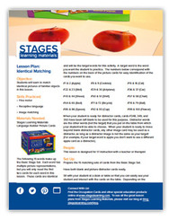 Identical Matching Lesson Plan