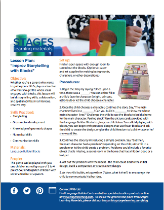 Improv Storytelling with Blocks Lesson Plan